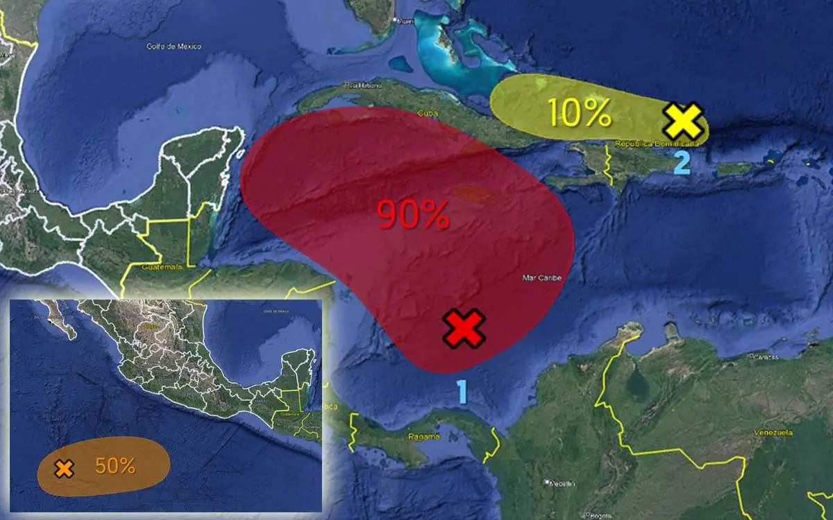 CONAGUA MONITOREA SISTEMA EN EL GOLFO DE MÉXICO CON 40% DE PROBABILIDAD DE CONVERTIRSE EN CICLÓN ...